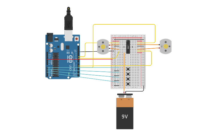 Circuit Design Robot Tinkercad 