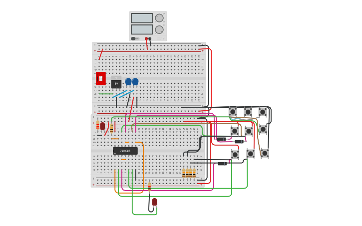 Circuit Design Combination Lock Tinkercad