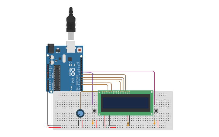 Circuit design Figuras LCD Arduino - Tinkercad