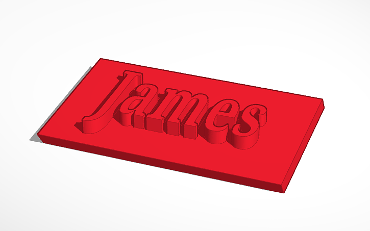 3D design James print | Tinkercad