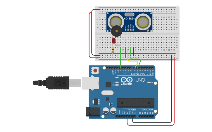 Circuit Design Water Level Indicator Tinkercad