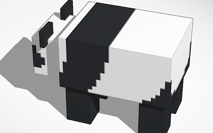 3D design Minecraft Panda - Tinkercad