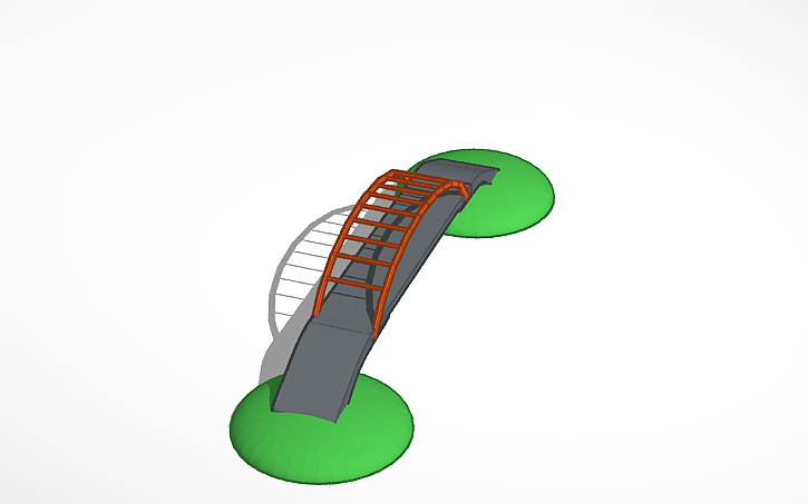 3D design Simple bridge - Tinkercad