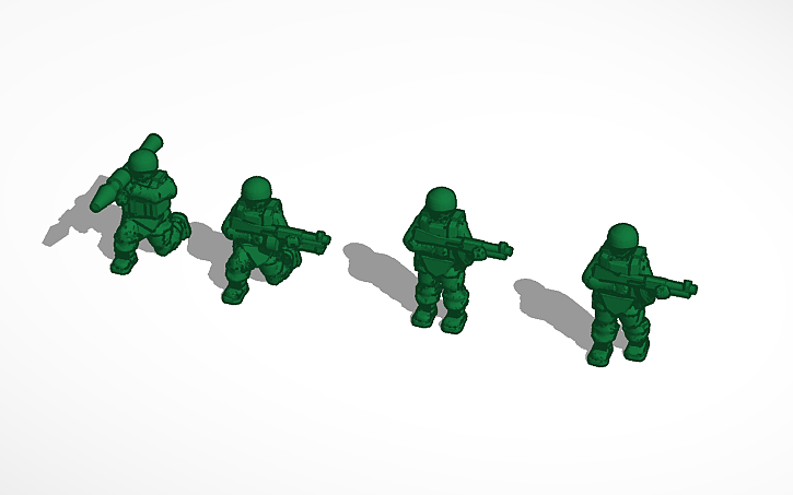 3D design USSR Cold War soldiers - Tinkercad
