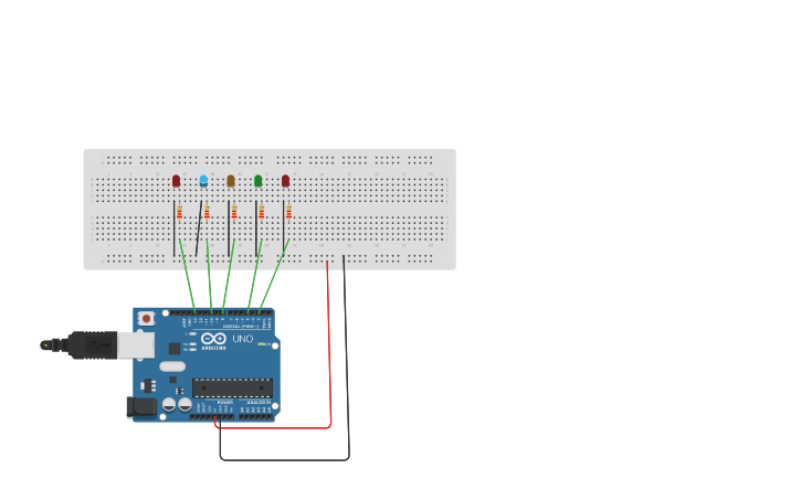 Circuit Design Allumer Successivement Des Led Arduino Tinkercad 