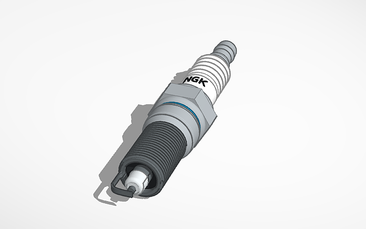 3D design Spark plug - Tinkercad