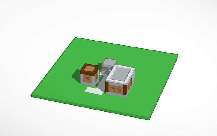 3D design minecraft village - Tinkercad