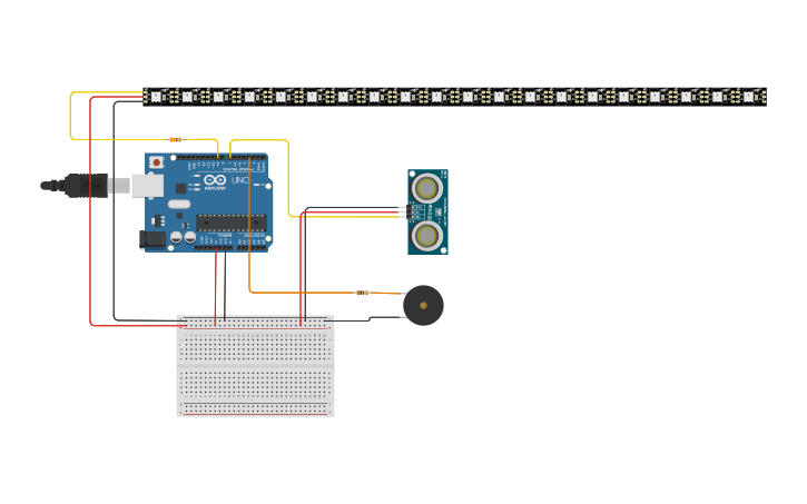 Circuit design MCMP-Social-Distancing-Proj | Tinkercad