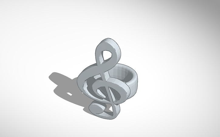 3D design Treble Clef: Jamie s75699 - Tinkercad