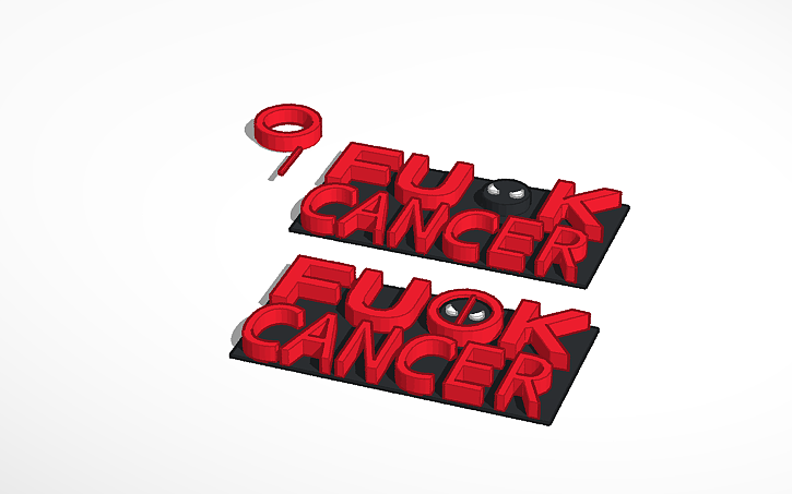 3D design F-Cancer combined | Tinkercad