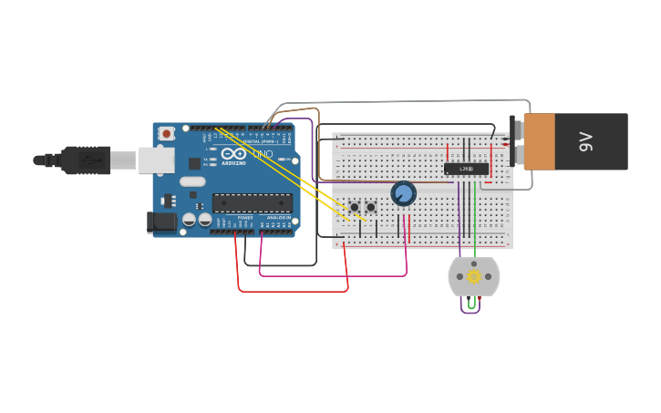 Circuit design H bridge - Tinkercad