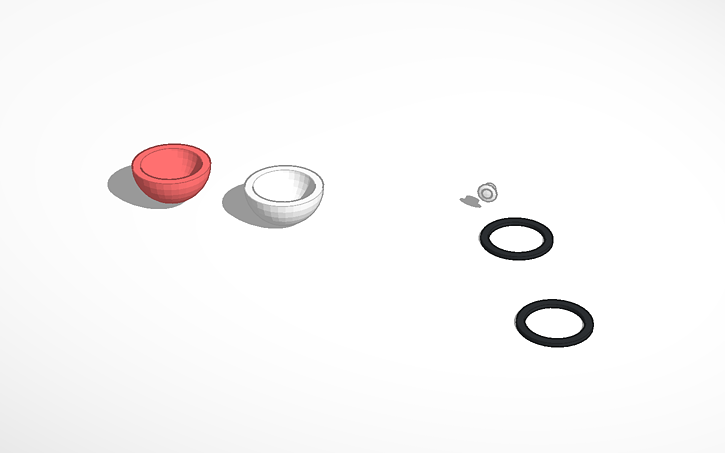 3D design Pokeball layout | Tinkercad