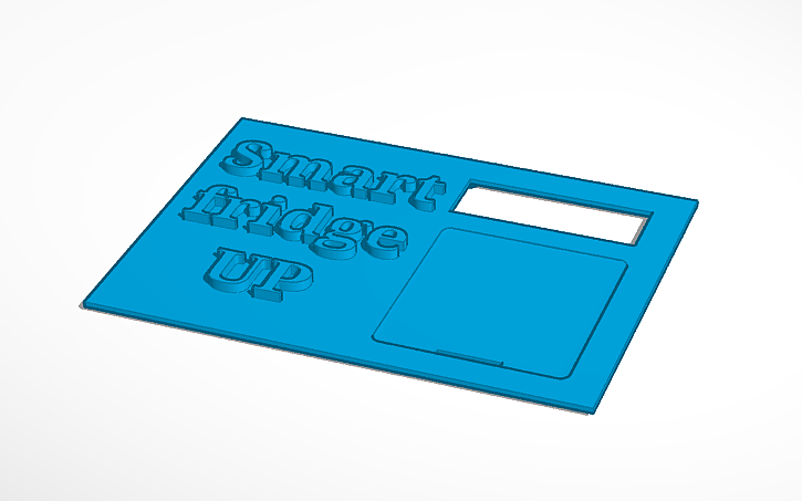 3D design Smart fridge UP-frontal | Tinkercad
