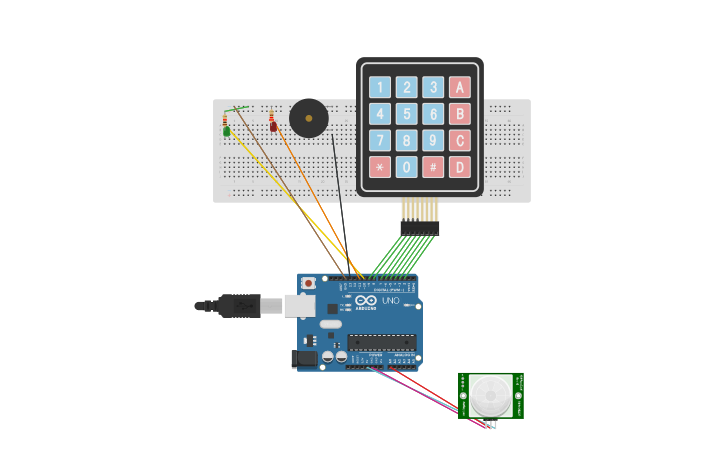 Circuit design Security-Lock - Tinkercad