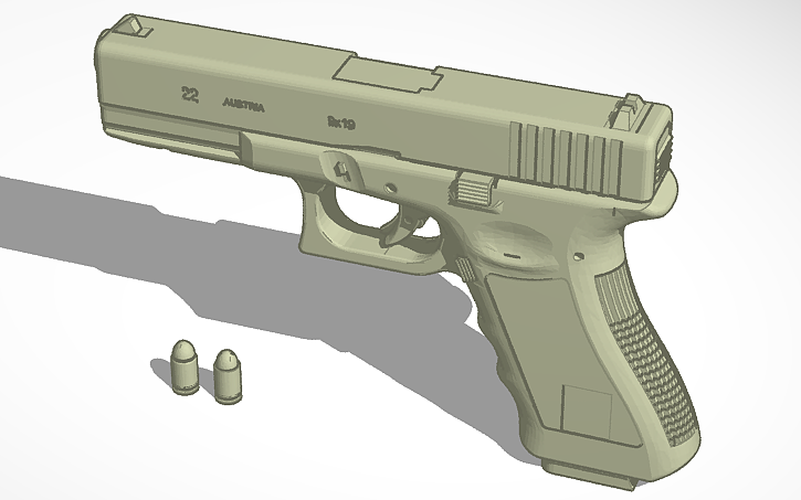 3D design functional Toy glock 22 - Tinkercad