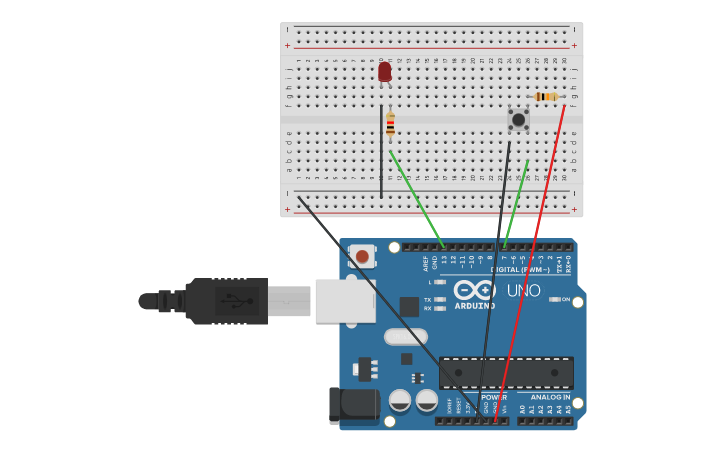 Circuit design Pullup | Tinkercad