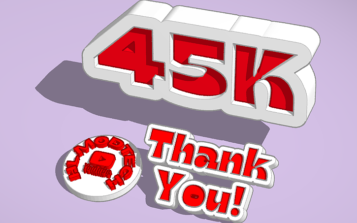 3D design 45K Thank You! - Tinkercad