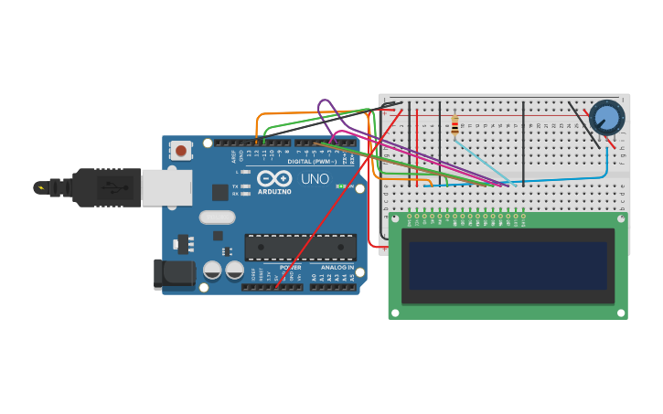 Circuit design arduino lcd - Tinkercad