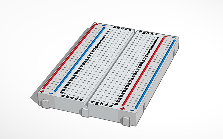 3D design Solderless Breadboard - Tinkercad