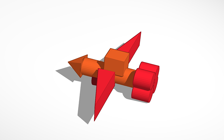 3D design mini plane - Tinkercad