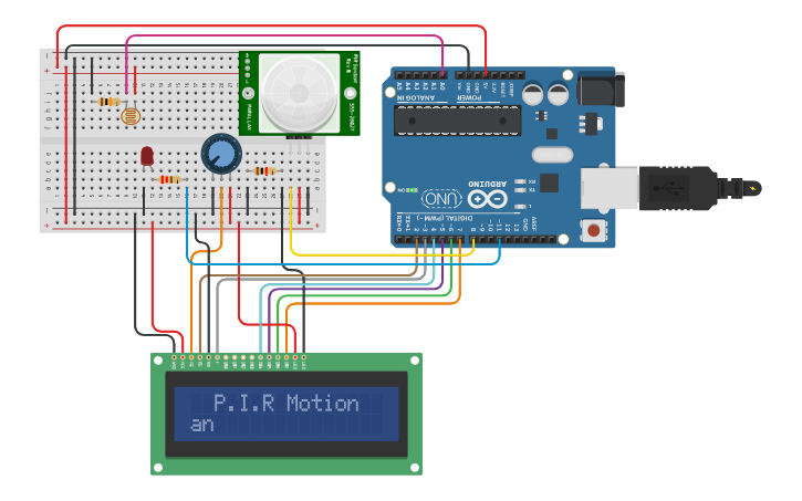 Circuit Design Sensor Pir Buzzer Y Arduino Tinkercad