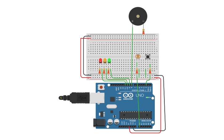 Circuit design midterm robotics (hadi awada) - Tinkercad