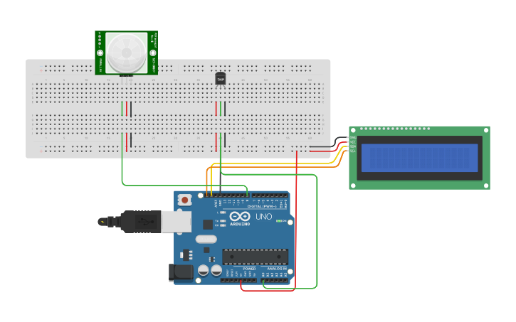 Circuit design SENSOR TMP36 LCD16x2 I2C - Tinkercad