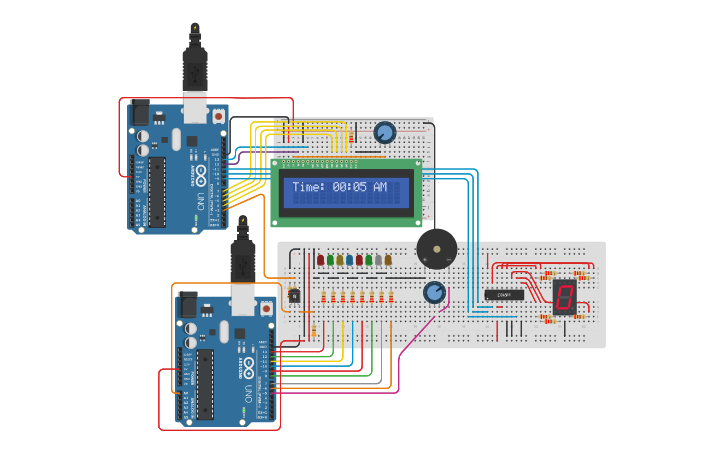 Circuit design ABCD Player - Tinkercad
