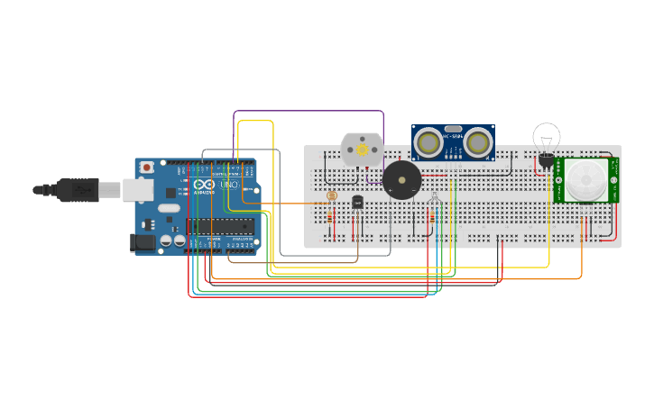 Circuit design Smart House | Tinkercad