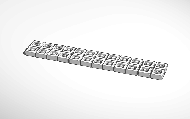 3D design Alps keycaps - Tinkercad