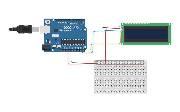 Circuit design LCD - Tinkercad