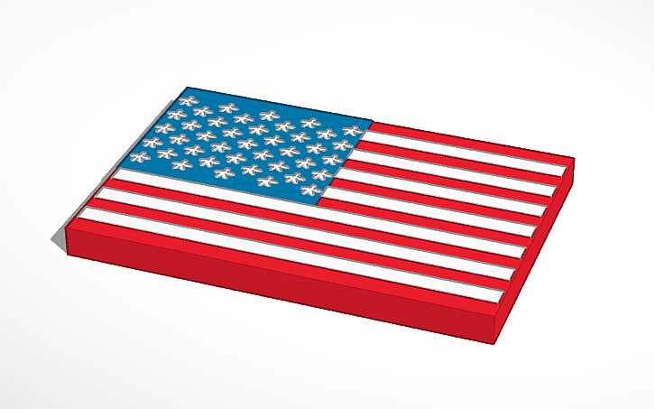3D design USA Flag - Tinkercad
