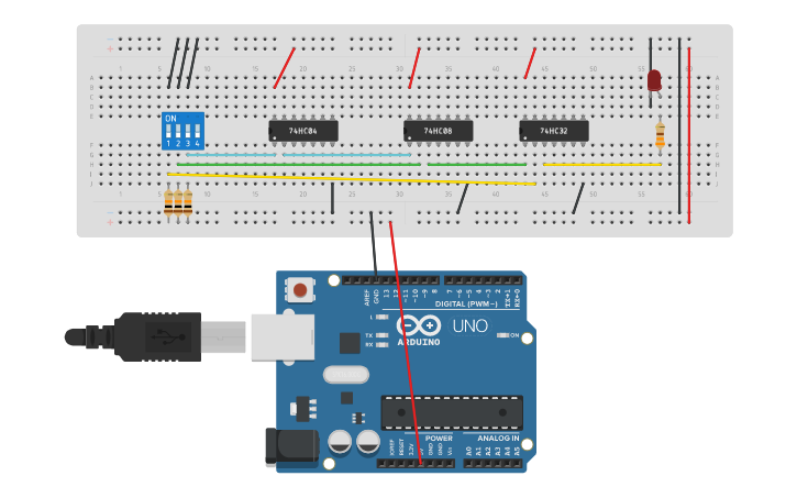 Circuit design circuiti combinatori - Tinkercad