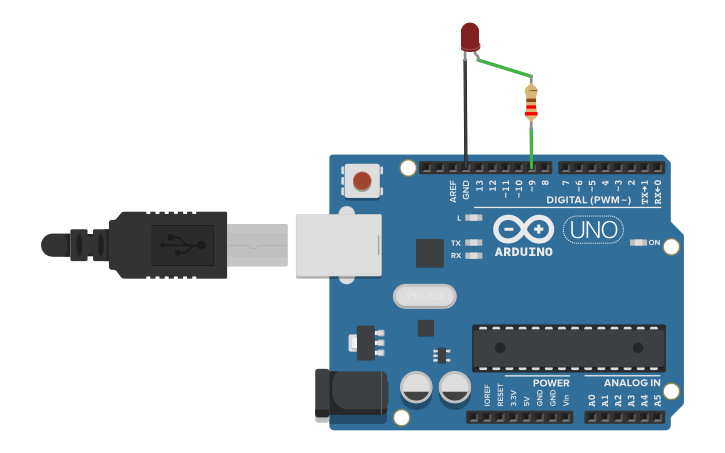Circuit Design Serial Communication Tinkercad