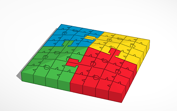 3D design puzzle - Tinkercad