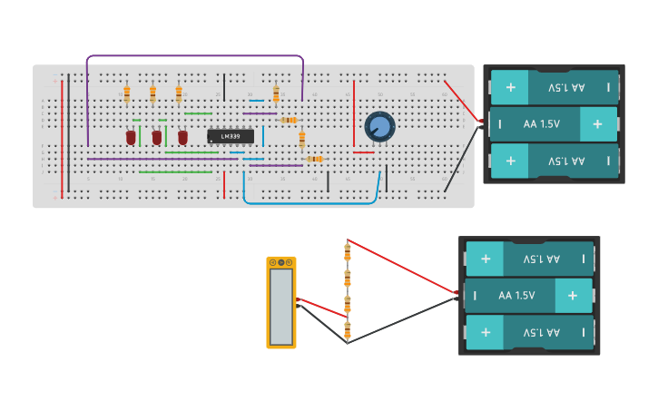 Circuit design Simple ADC | Tinkercad