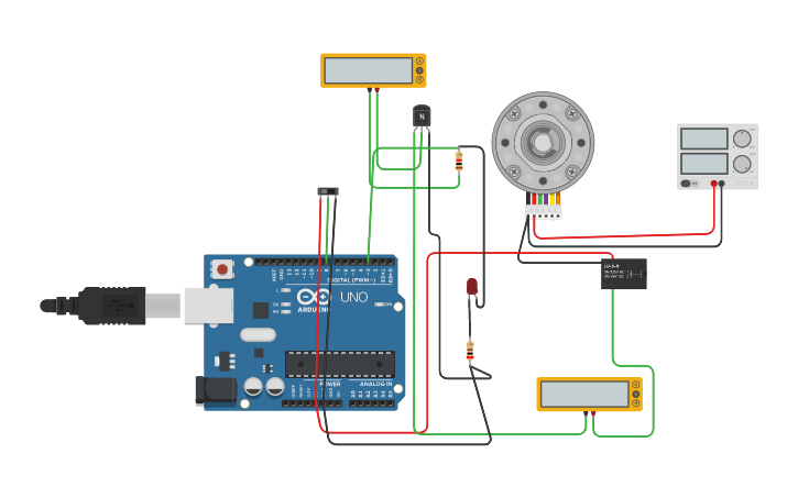Circuit design dcmotor - Tinkercad