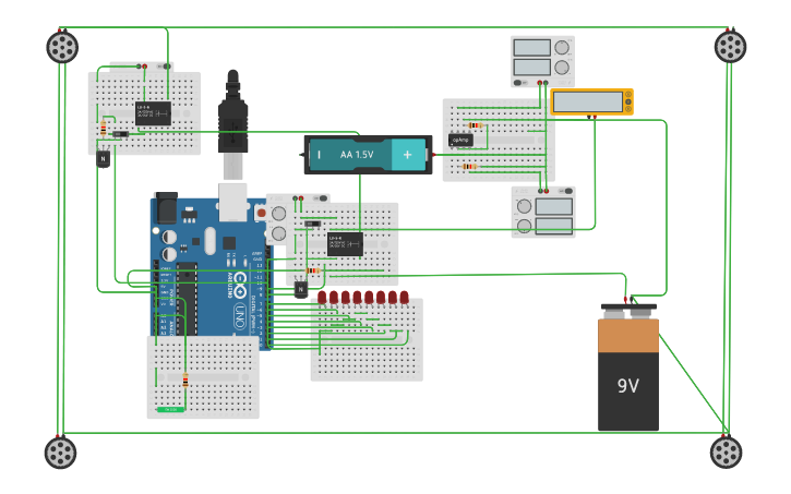 Circuit Design Micro Project Hybrid Vehicle Tinkercad