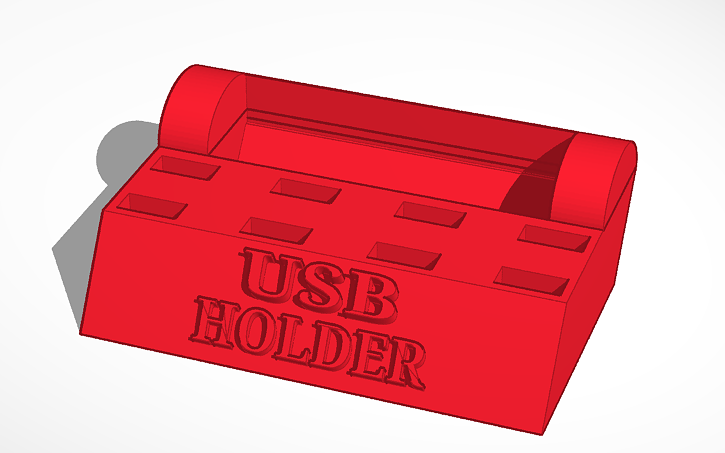 3D design USB HOLDER - Tinkercad