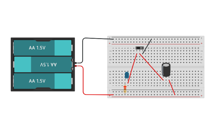 Circuit design condensador - Tinkercad
