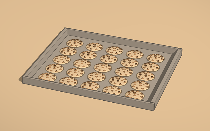 3D design A Box of Cookies - Tinkercad