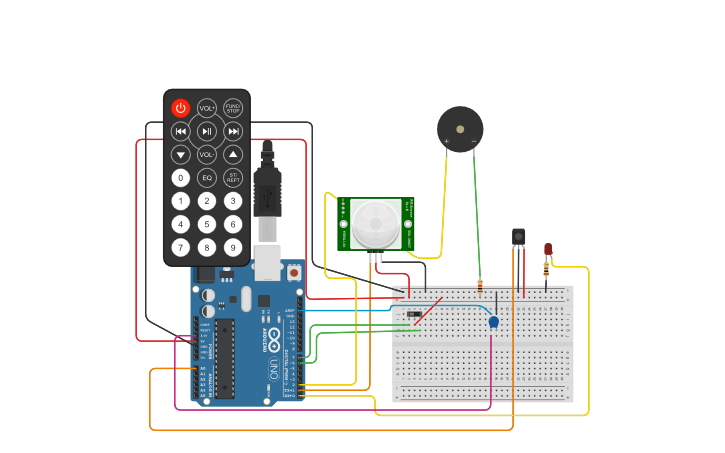 Circuit design Smart Collision Avoidance System - Tinkercad