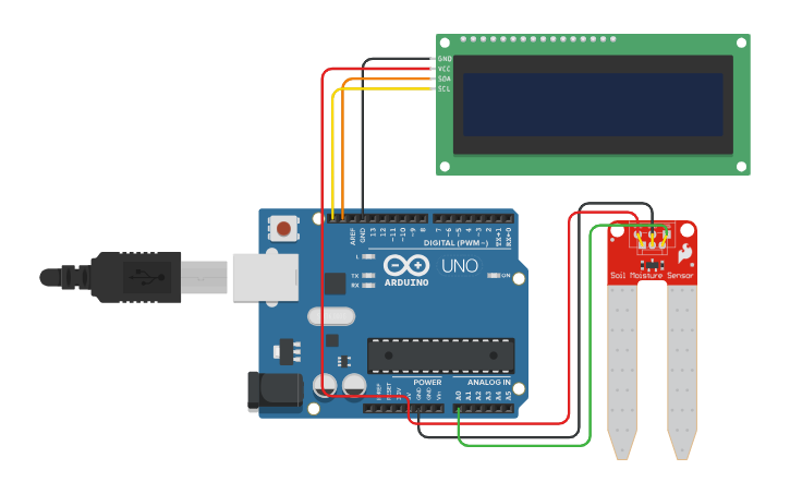 Circuit design Mini Project IoT - Tinkercad