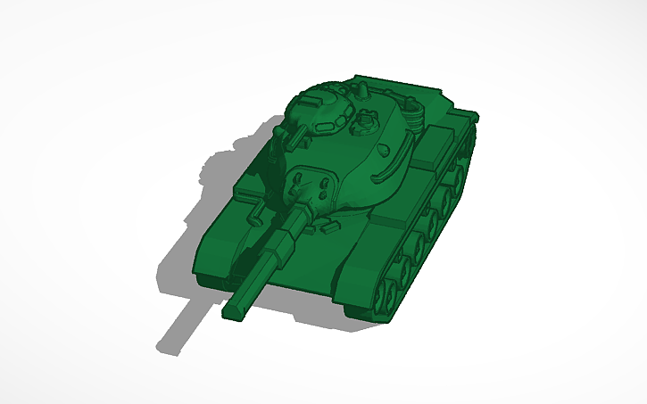 3D design M60 Patton - Tinkercad