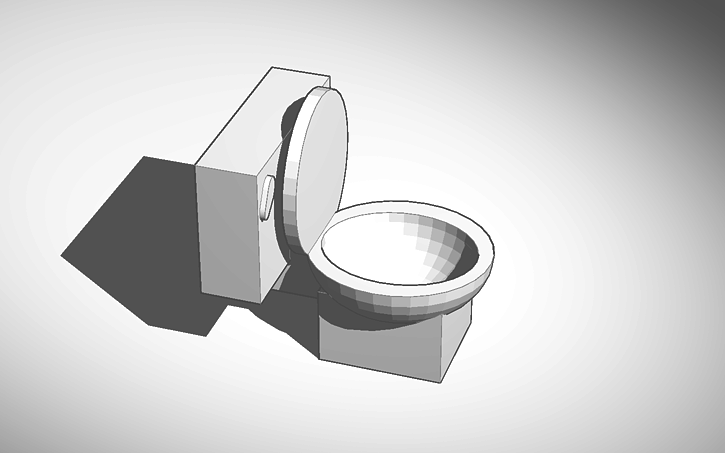 3D design toilet - Tinkercad