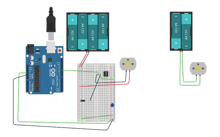 Circuit Design Single Direction Dc Motor Experiment Tinkercad