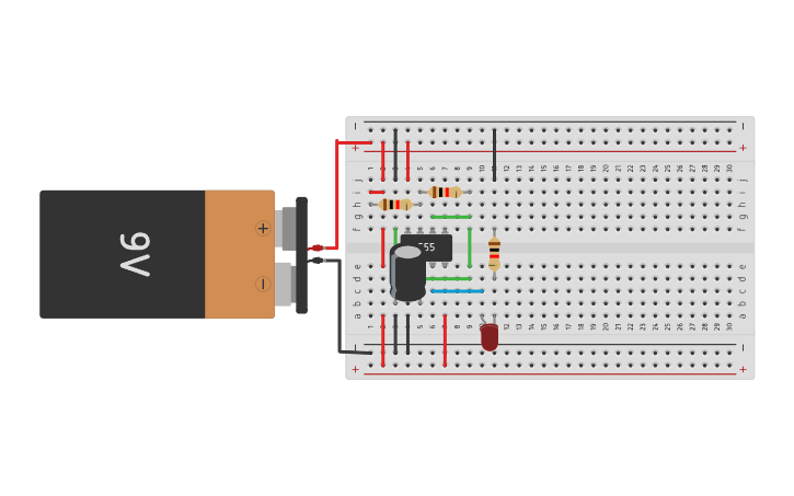 Circuit design Introducing the Breadboard - Tinkercad