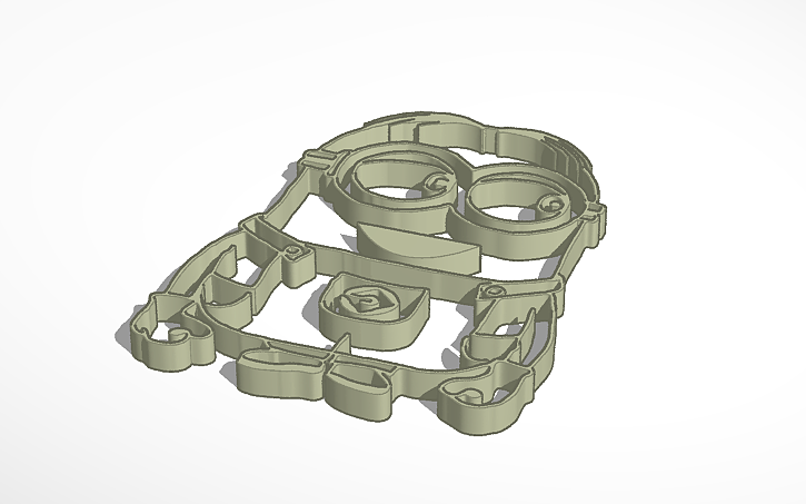 3D design MIÑON stencil - Tinkercad