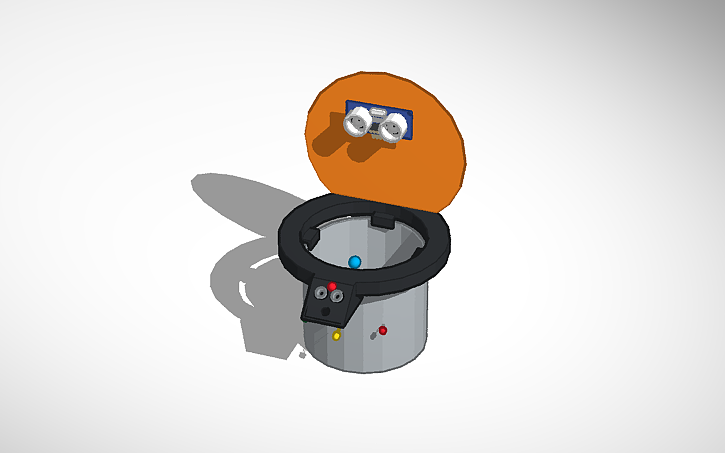 3D design basurero inteligente - Tinkercad