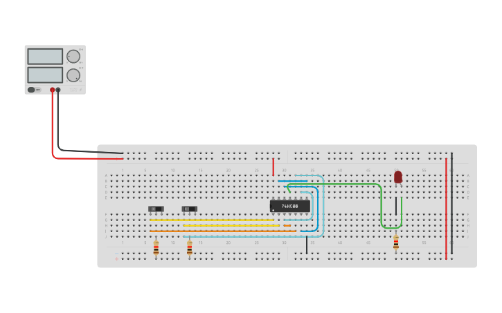 Circuit design XOR GATE using NAND GATE - Tinkercad
